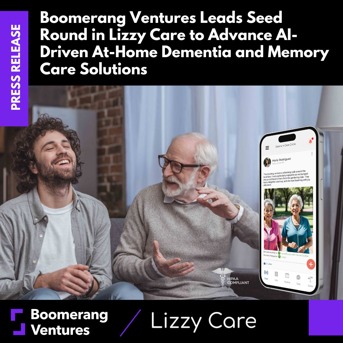 Boomerang Ventures Leads Seed Round in Lizzy Care to Advance AI-Driven At-Home Dementia and ...